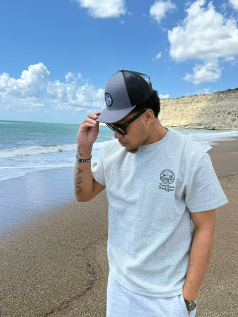 Bula Earth Waffle Knit T-Shirt Grey | Casual Everyday Tee